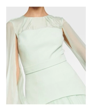 SAFIYAA LONDON Gloria Silk And Crepe Gown