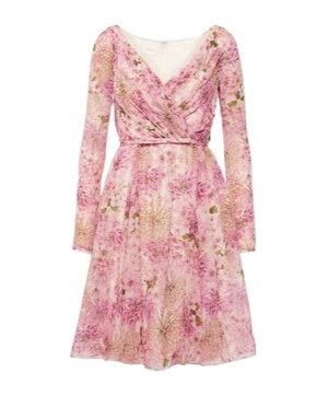 Giambattista Valli Printed Silk Georgette Minidress - Pink