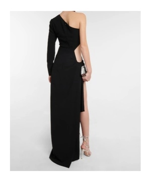 Elie Saab One-shoulder Cutout Cady Gown