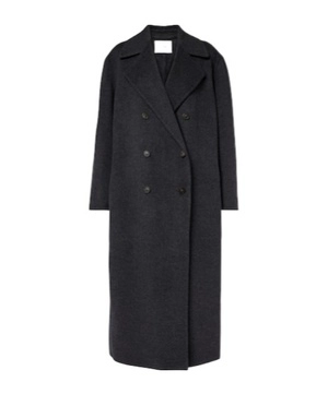 Vince Double-breasted Wool-blend Coat - Black