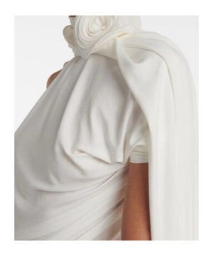 Magda Butrym Floral-appliqué Hooded Bodysuit
