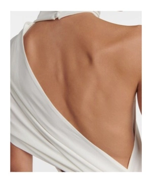 Magda Butrym Floral-appliqué Hooded Bodysuit