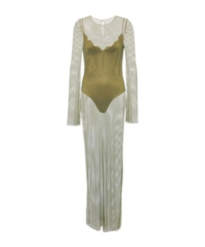 Galvan Gloria Crystal-embellished Maxi Dress - Nude