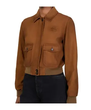 Miu Miu Lapel Long-sleeved Casual Jacket