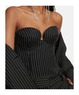 Magda Butrym Pinstripe Wool Bustier