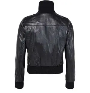 Chloé High-necked Long-sleeved Leather Jacket
