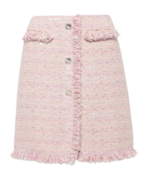 Giambattista Valli High-rise Tweed Miniskirt - Pink