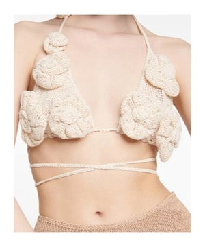 Magda Butrym Floral Crochet Bra Top