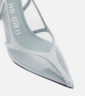 Attico Venus Chrome Pvc And Suede Pumps