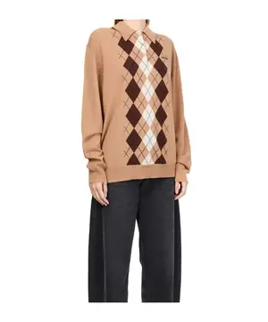 Miu Miu Lapel Long-sleeved Sweater