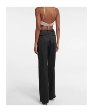 Magda Butrym Crystal Embellished Mesh Bandeau Top