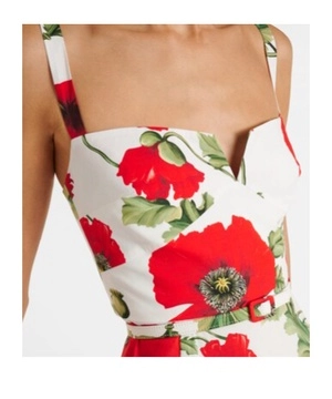 Oscar De La Renta Printed Multi-layered Maxi Dress