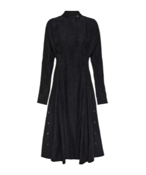 Proenza Schouler Satin Midi Dress - Black