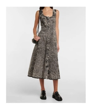 Marni Bleached Denim Midi Dress