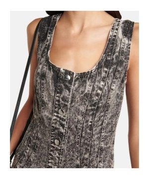 Marni Bleached Denim Midi Dress