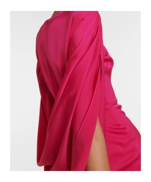 Alex Perry Caped Satin Crêpe Gown