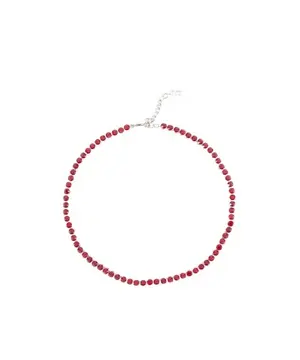 Amina Muaddi Crystal Embellished Necklace - Pink