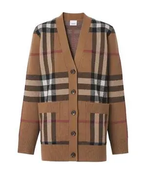 Burberry Checked Knitted Cardigan