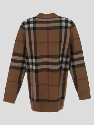 Burberry Checked Knitted Cardigan