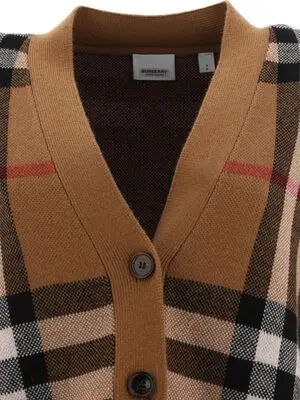 Burberry Checked Knitted Cardigan