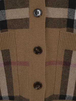Burberry Checked Knitted Cardigan