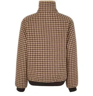 Miu Miu High Collar Long Sleeve Cotton Coat