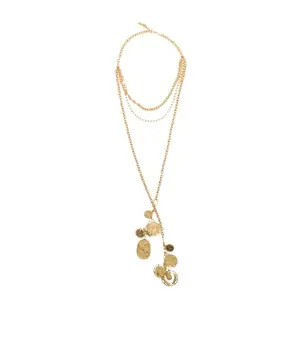 Chloé Multi-layered Chain Pendant Necklace - Yellow