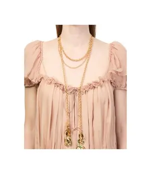 Chloé Multi-layered Chain Pendant Necklace