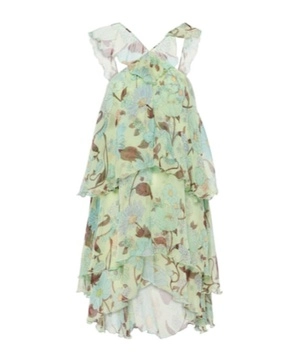 Stella McCartney Tiered Printed Silk Minidress - Green