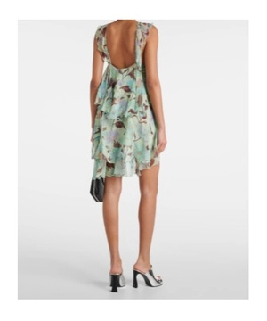 Stella McCartney Tiered Printed Silk Minidress