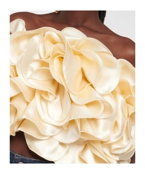 Magda Butrym Silk Ruffle Corset Top