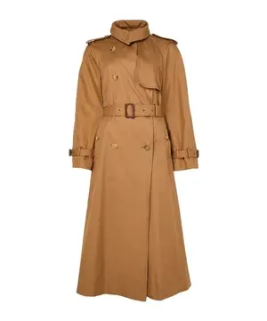 Chloé High-necked Long-sleeved Trench Coat - Brown
