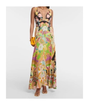 Camilla Printed Silk Maxi Dress