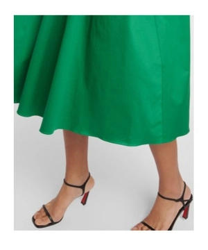 Oscar De La Renta Off-shoulder Silk Midi Dress