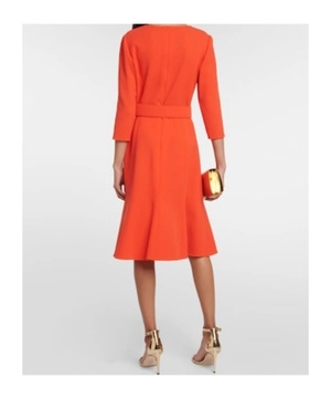 Oscar De La Renta Embellished Wool-blend Midi Dress
