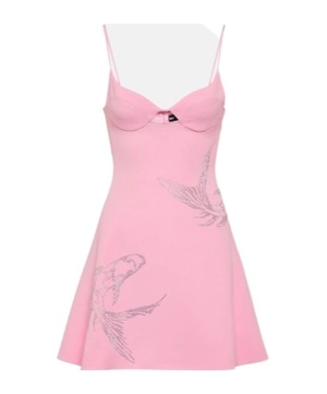 David Koma Crystal-embellished Minidress - Pink