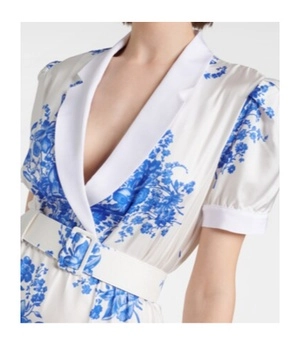 RODARTE Floral Silk Midi Dress