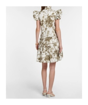 Erdem Pomona Printed Cotton Ruffled Mini Dress