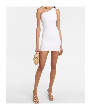 Wardrobe.NYC Asymmetrical One-shoulder Neckline Dress