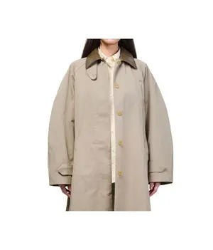 Acne Studios Long-sleeved Trench Coat With Detachable Collar - Nude