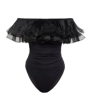 Giambattista Valli Ruffle-trimmed Swimsuit - Black