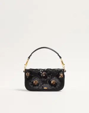 Valentino Garavani Locò Sequin Embellished Small Shoulder Bag
