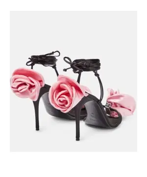 Magda Butrym Floral-appliqué High Heel Sandals