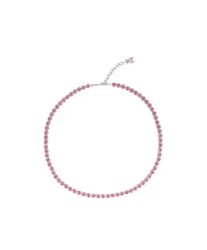Amina Muaddi Tennis Crystal-embellished Necklace - Pink