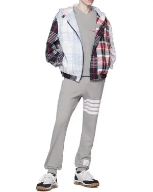 Thom Browne Grey Cotton Vest With Striped Pocket