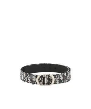Dior Logo Buckle Reversible Belt - Black