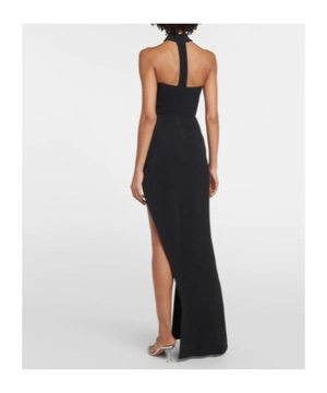 David Koma Crystal-embellished Asymmetric Gown