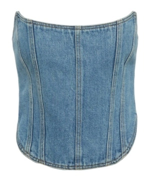 Magda Butrym Denim Bustier - Blue