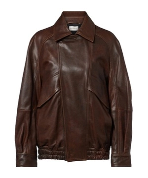 Nour Hammour Rafe Leather Bomber Jacket