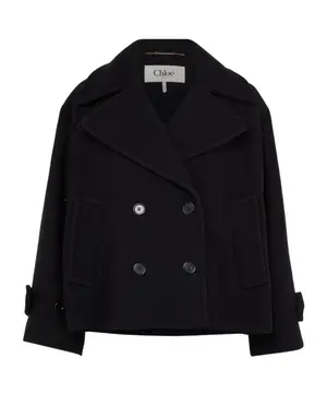 Chloé Collared Long-sleeved Jacket - Black